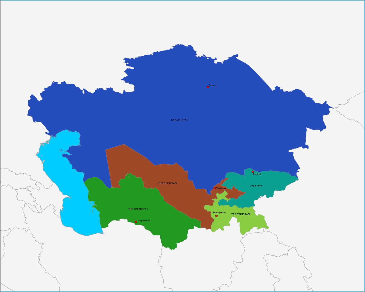 Kaart Azië Kaart topografie landen Azië - Englisherofficial