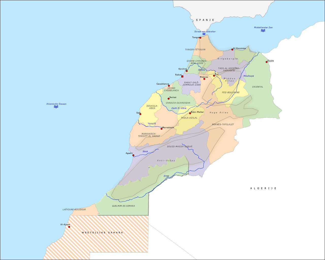 Topografie Marokko | www.topomania.net