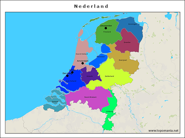 Topografie Nederland | www.topomania.net