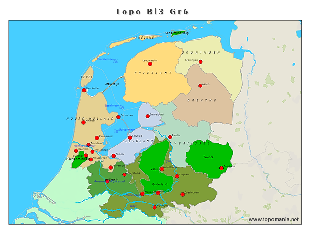 Topografie Topotaken Blok3 Nederland | www.topomania.net