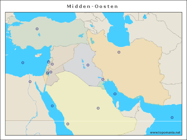 Topografie Midden-Oosten | www.topomania.net