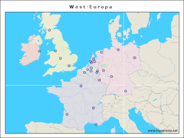 Topografie West-Europa | www.topomania.net