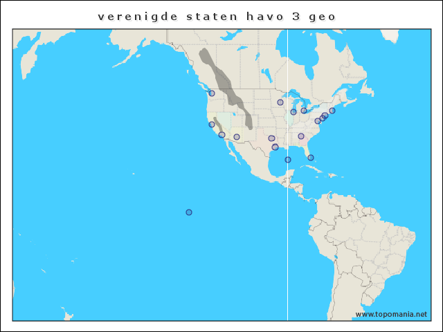 Topografie verenigde staten havo 3 geo | www.topomania.net