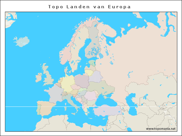 Topografie Topo Landen van Europa | www.topomania.net