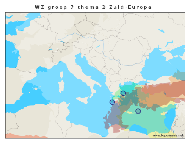 Topografie WZ gr 7 thema 2 Zuid-Europa | www.topomania.net