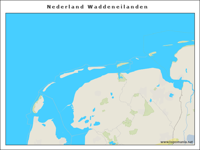 Topografie Nederland Waddeneilanden | www.topomania.net