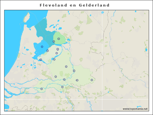 Topografie Flevoland en Gelderland | www.topomania.net