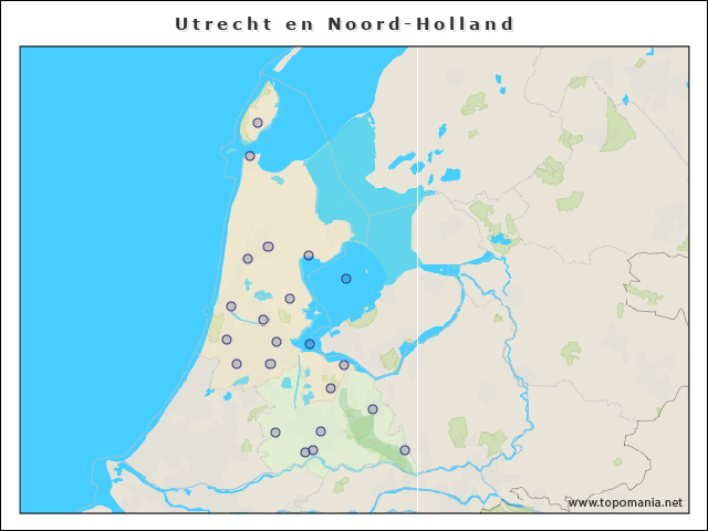 Topografie Utrecht en Noord-Holland | www.topomania.net