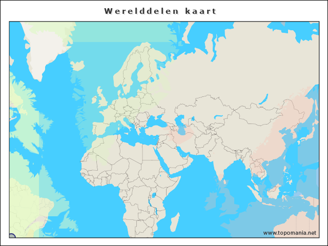 Geography Werelddelen kaart - ENMS | www.topomania.net