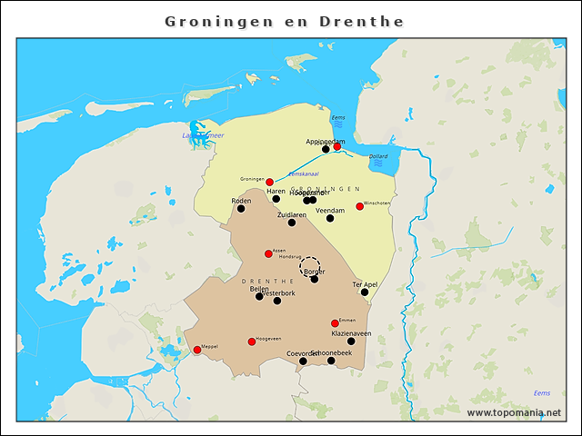 Topografie Groningen en Drenthe | www.topomania.net