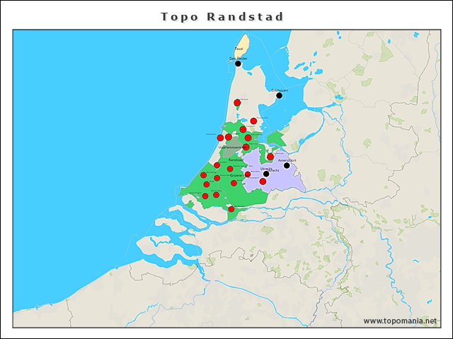 Topografie Topo Randstad | www.topomania.net