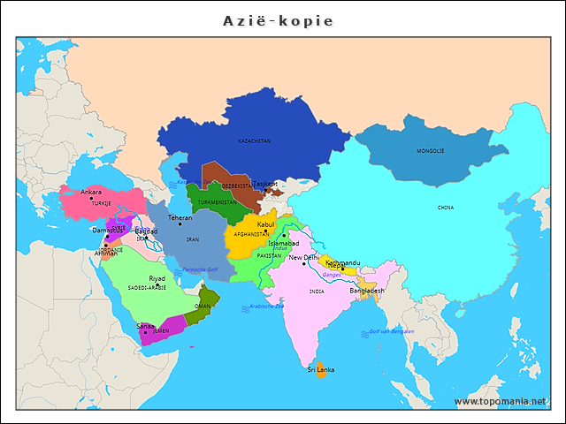 Topografie Azië-deel 2 | www.topomania.net