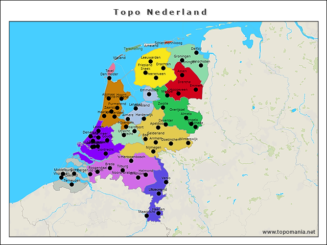 Topografie Topo Nederland | www.topomania.net