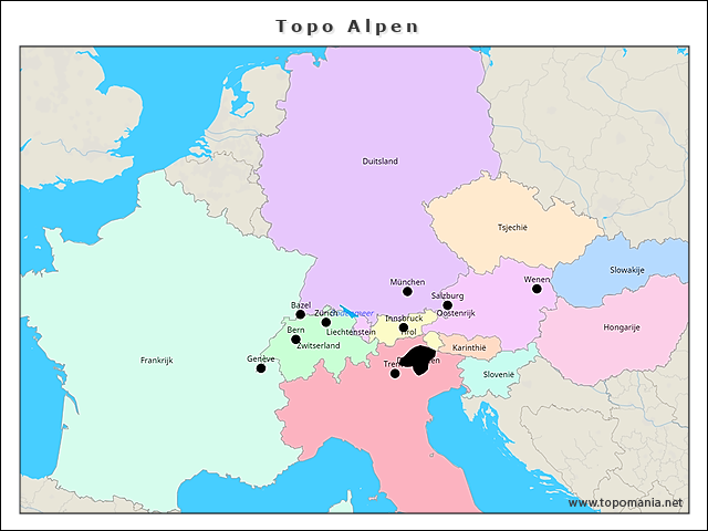 Topografie Topo Alpen | www.topomania.net