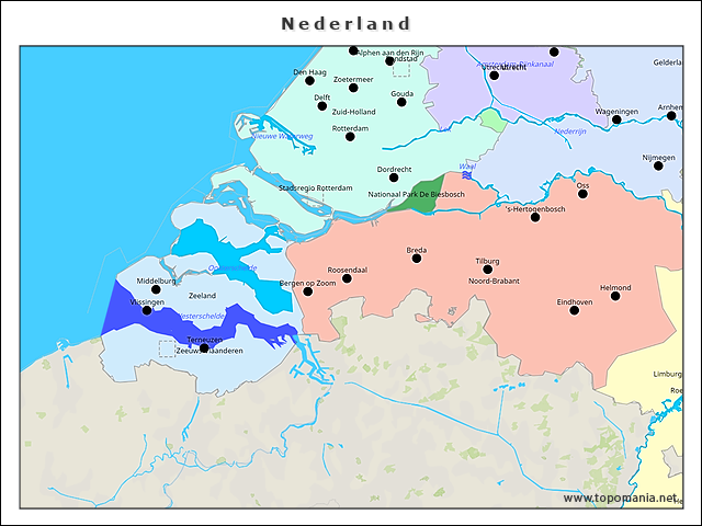 Topografie Nederland | www.topomania.net