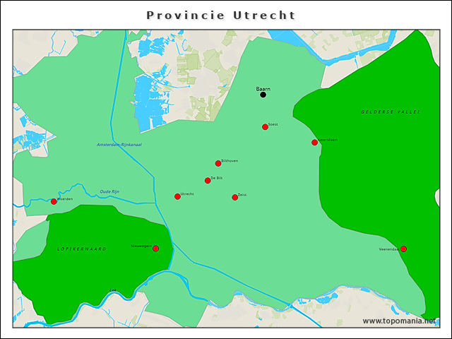 Topografie Provincie Utrecht | www.topomania.net