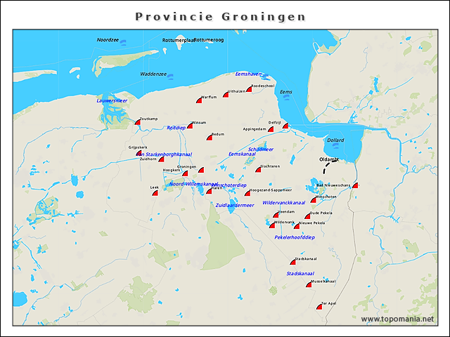 Topografie Provincie Groningen | www.topomania.net