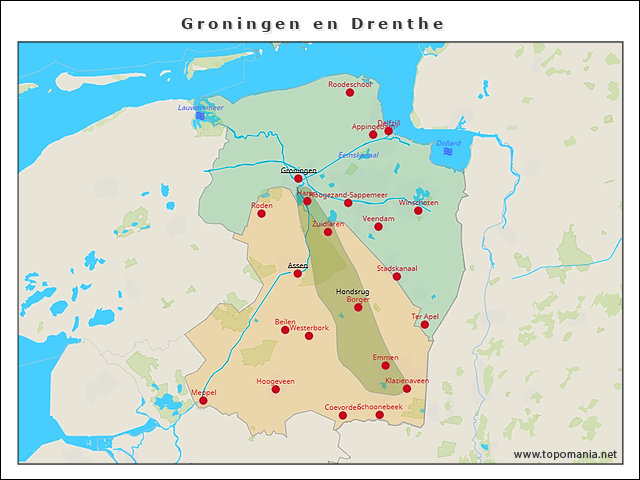 Topografie Groningen en Drenthe | www.topomania.net