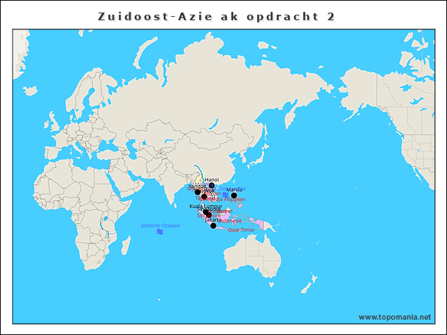 Topografie Zuidoost-Azie ak opdracht 2 | www.topomania.net