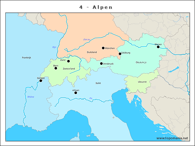 Topografie 4 - Alpen | www.topomania.net