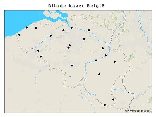 Topografie Blinde kaart België | www.topomania.net