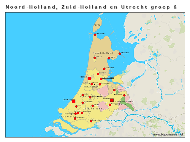 Topografie Noord-Holland, Zuid-Holland en Utrecht groep 6 | www ...