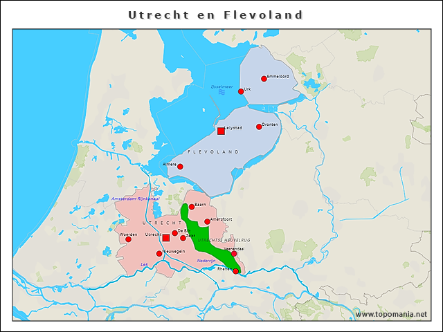 Topografie Utrecht en Flevoland | www.topomania.net