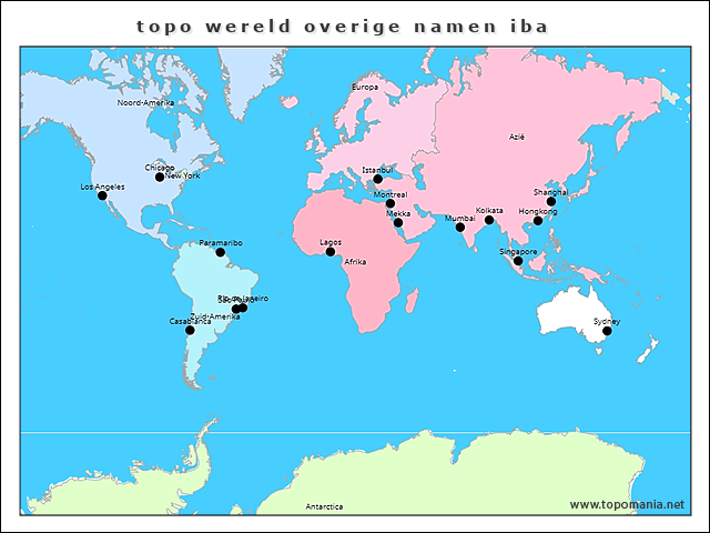 Topografie topo wereld overige namen iba | www.topomania.net