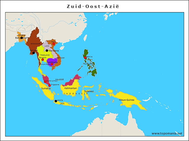 Geography Zuid-Oost-Azië | www.topomania.net
