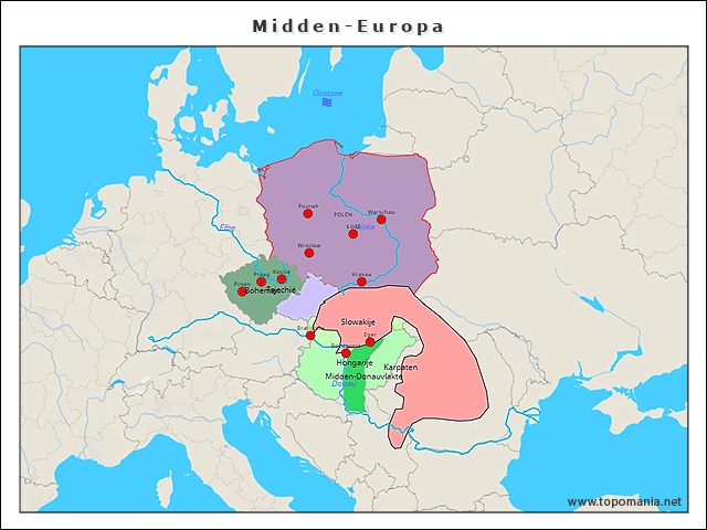 Geography Midden-Europa | www.topomania.net
