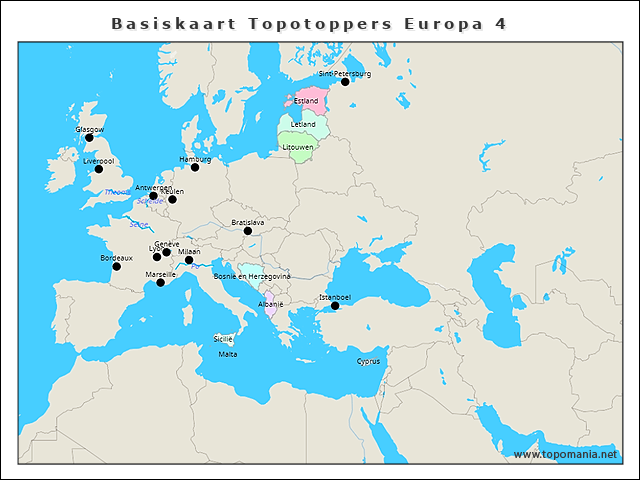 Topografie Basiskaart Topotoppers Europa 4 | www.topomania.net
