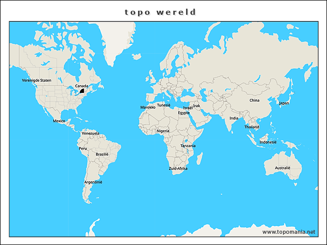 Topografie topo wereld | www.topomania.net