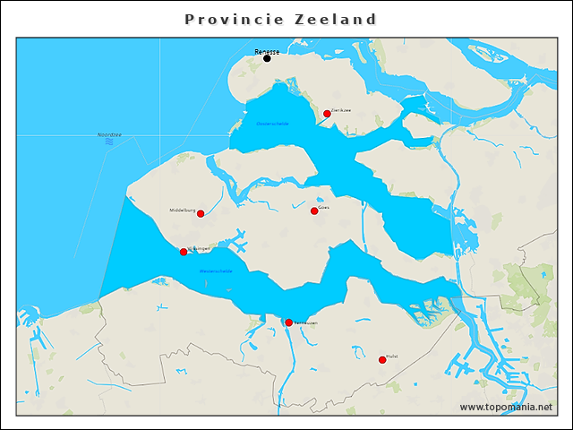 Topografie Provincie Zeeland | www.topomania.net