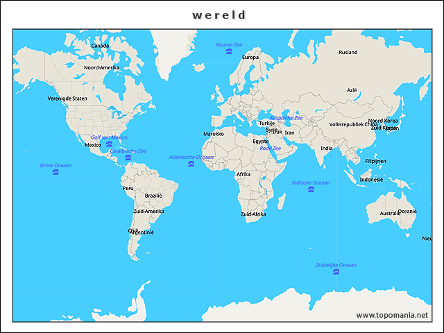 Topografie wereld | www.topomania.net