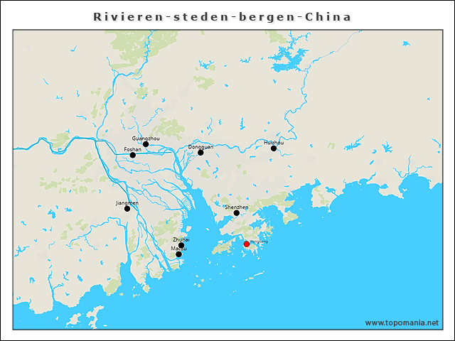 Topografie Rivieren-steden-bergen-China | www.topomania.net