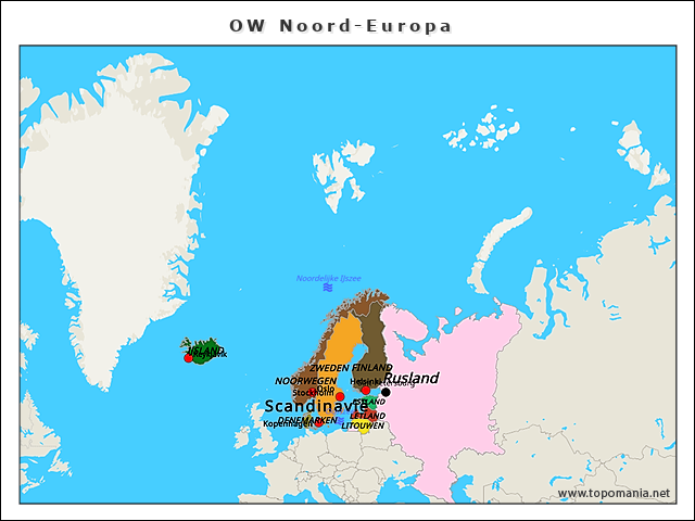 Topografie OW Noord-Europa | www.topomania.net
