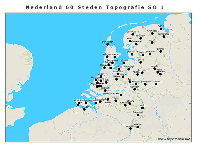 Topografie Nederland 60 Steden Topografie SO 1 | www.topomania.net