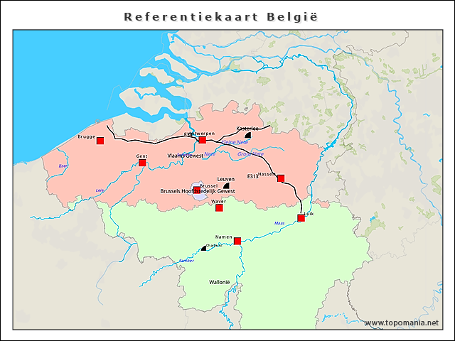 Topografie Referentiekaart België | www.topomania.net