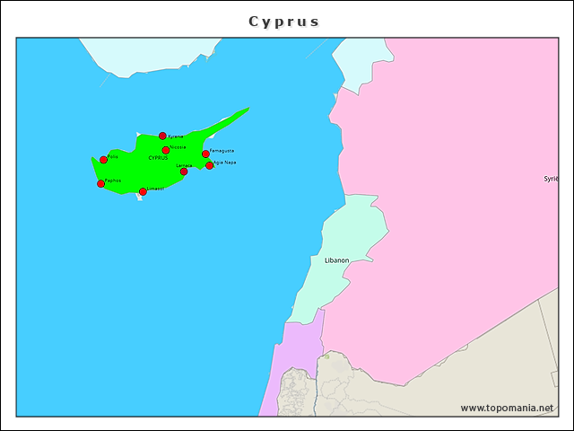 Topografie Cyprus | www.topomania.net