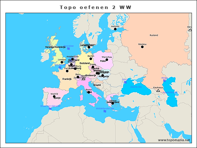 Topografie Topo oefenen 2 WW | www.topomania.net