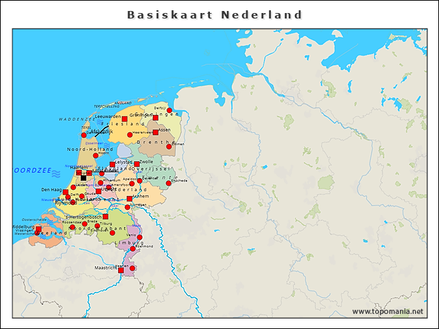 Topografie Kaarten Nederland - kaart