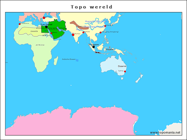 Topografie Topo wereld | www.topomania.net