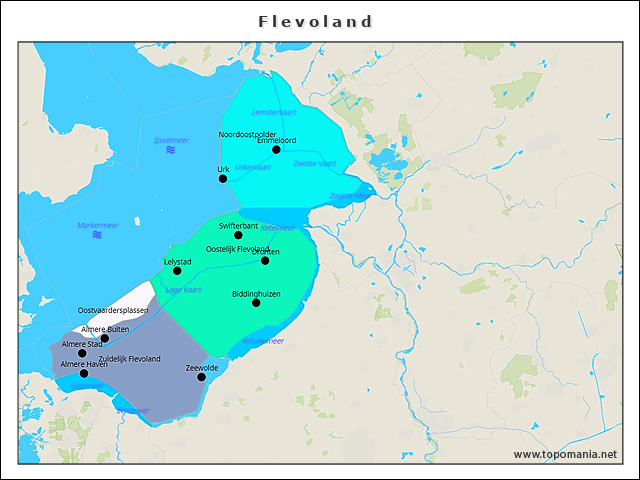 Topografie Flevoland | www.topomania.net