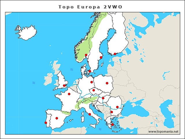 Topografie Topo Europa 2VWO | www.topomania.net