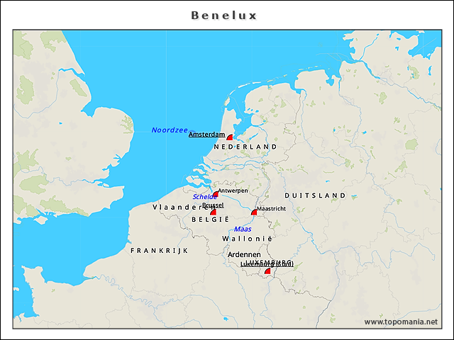 Topografie Benelux | www.topomania.net