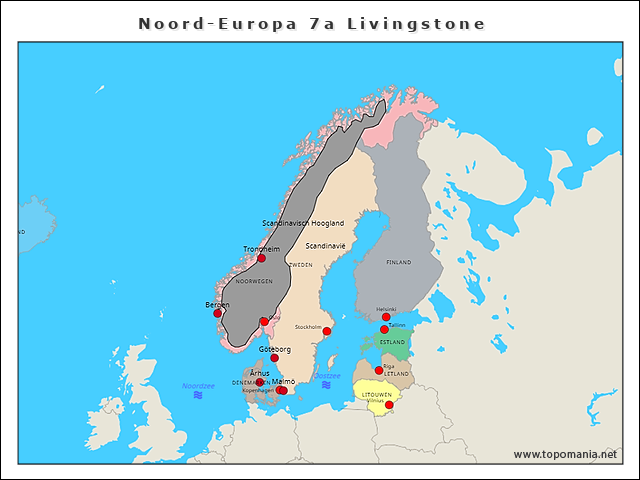Topografie Noord-Europa 7a Livingstone | www.topomania.net