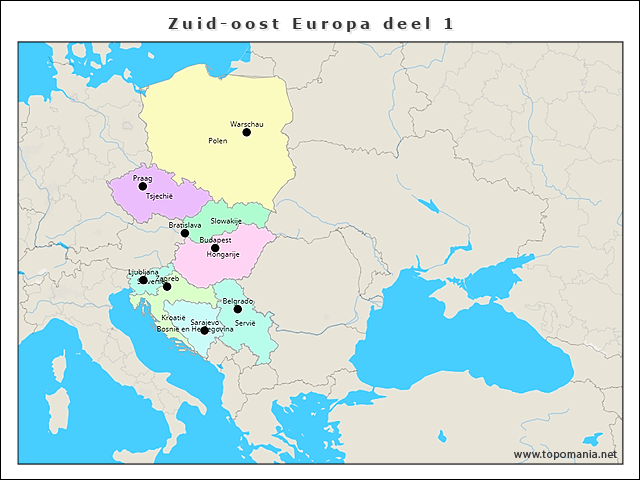 Topografie Zuid-oost Europa deel 1 | www.topomania.net