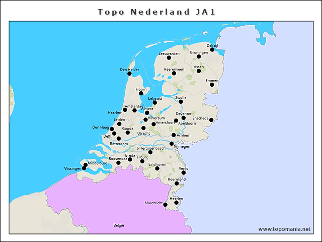 Topografie Topo Nederland JA1 | www.topomania.net