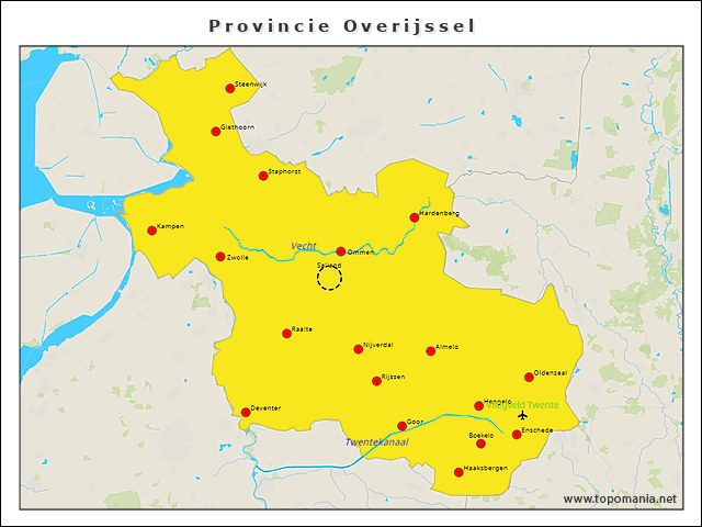 Topografie Provincie Overijssel | www.topomania.net