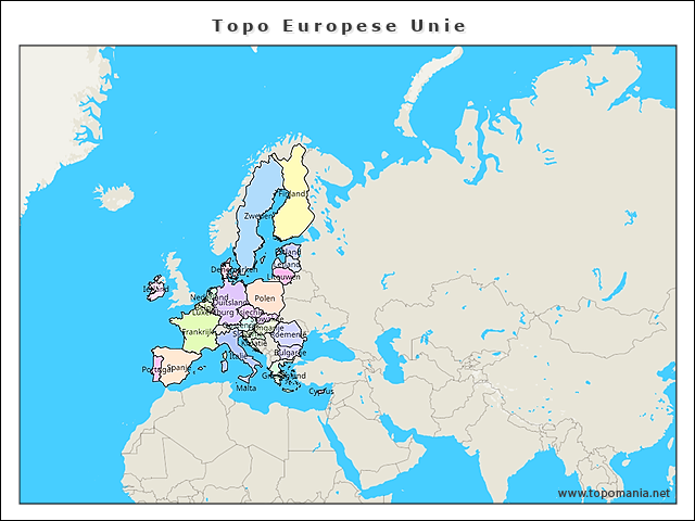 Topografie Topo Europese Unie | www.topomania.net